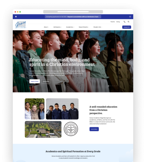 Rocketship Helps a Private School With a New Website Design | Rocketship